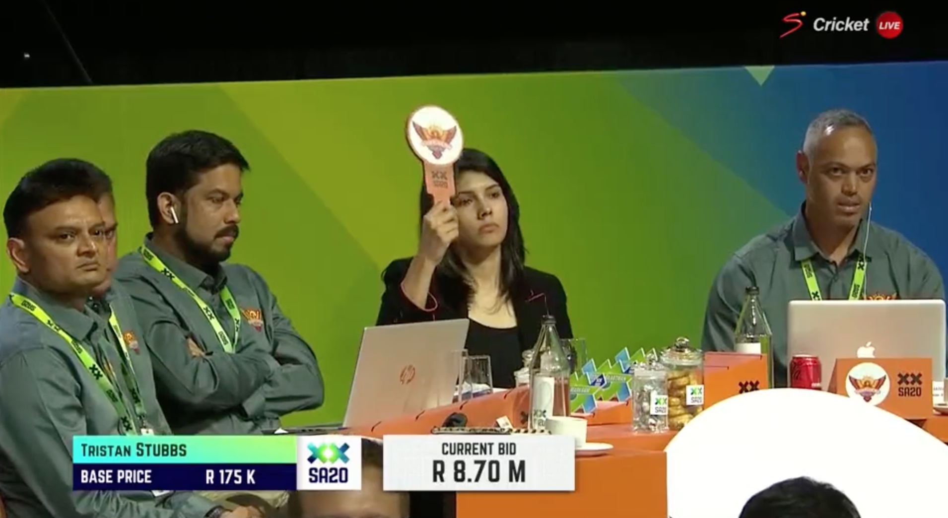 Watch: Tristan Stubbs bidding war