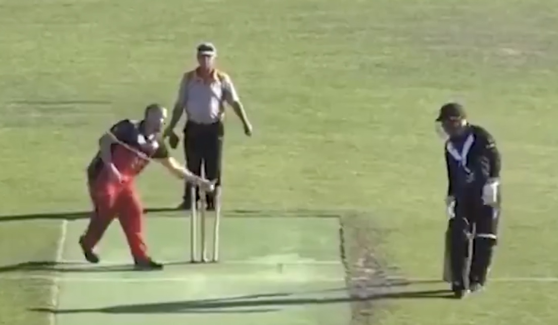 Watch: Batsman flips out after mankad dismissal