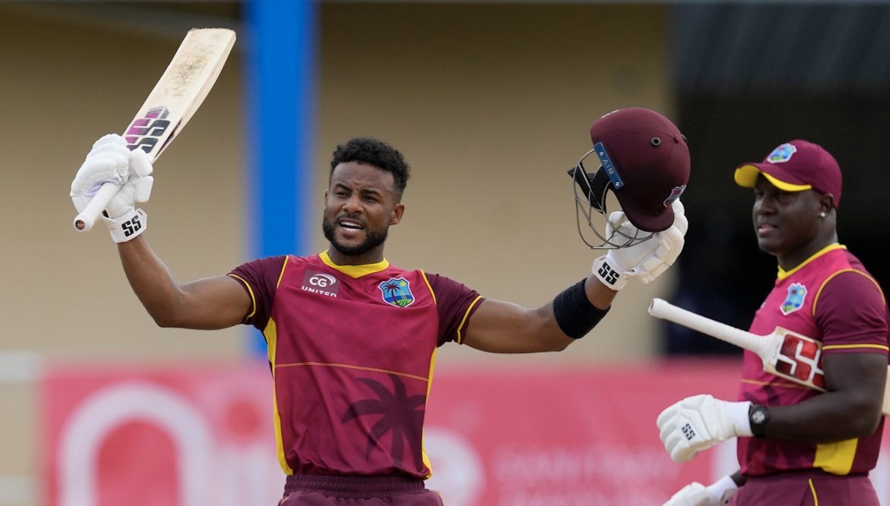 Hope century sets up big Windies total