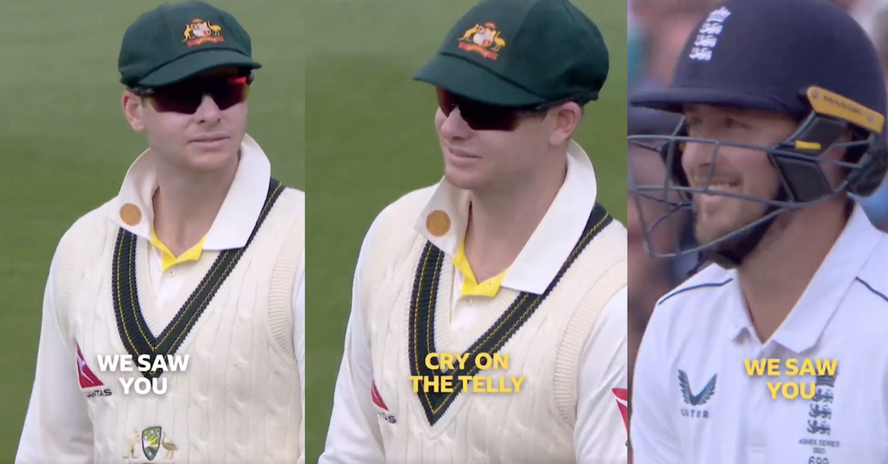 Watch: 'We saw you cry on the telly!'