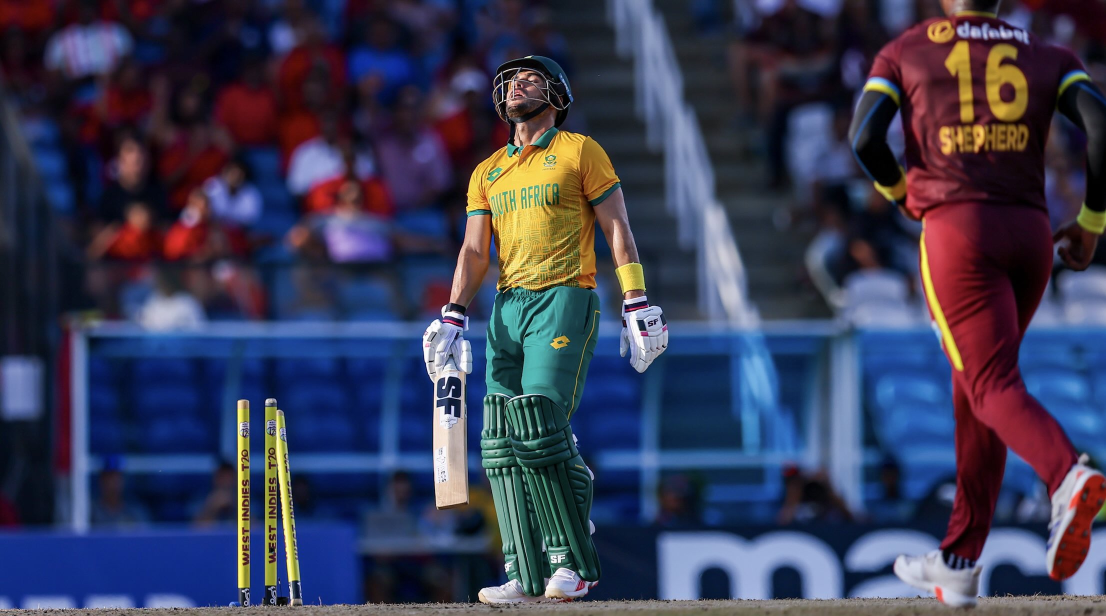 Windies win T20I series after Proteas collapse