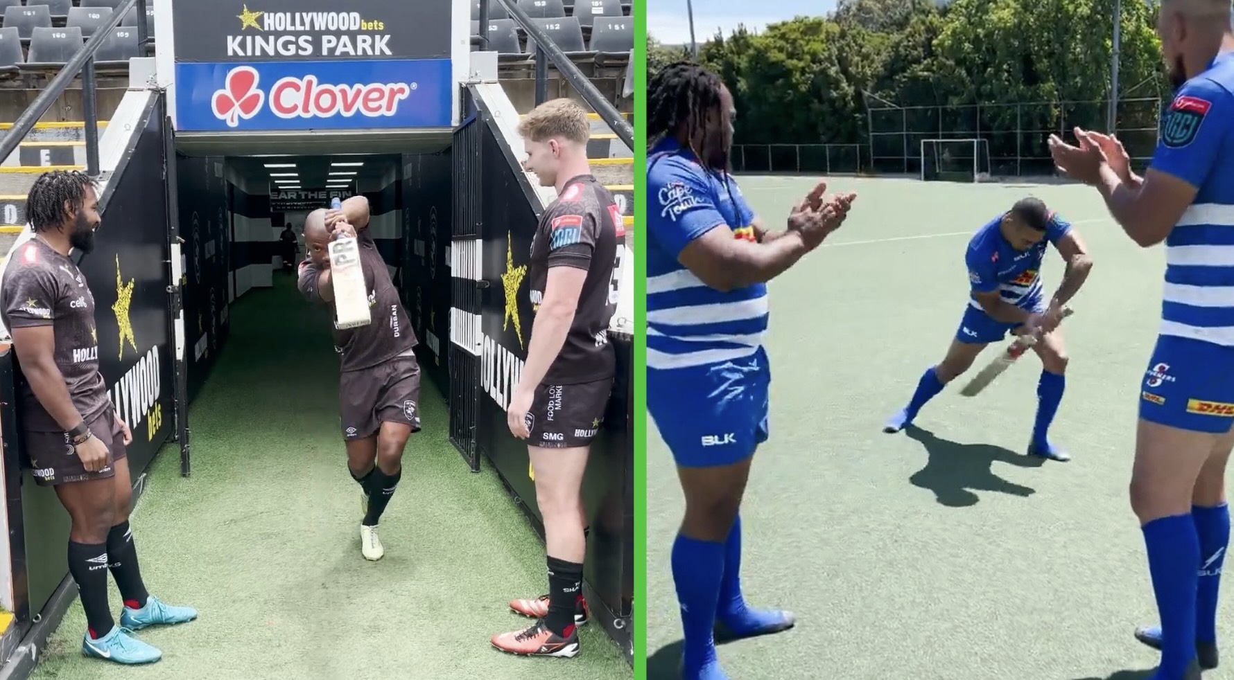 Watch: SA rugby players get ready to bat