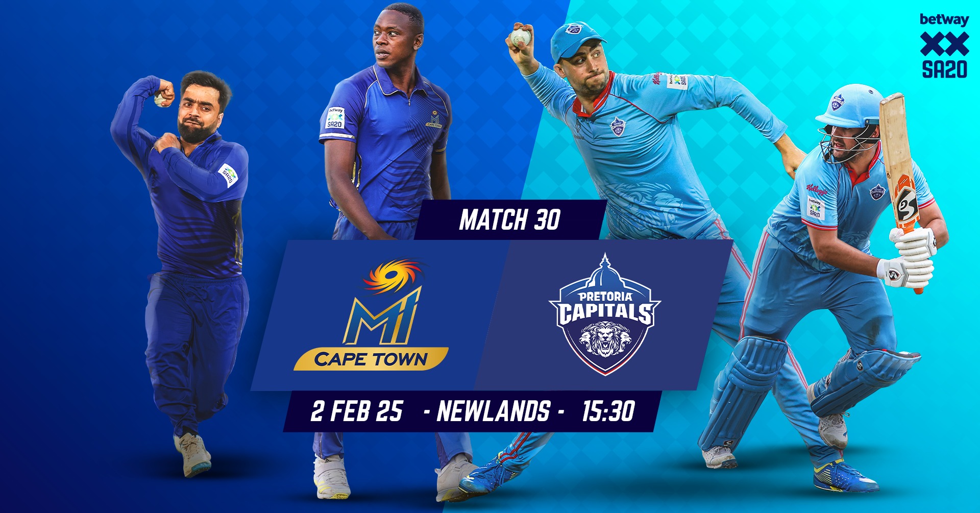 LIVE: MI Cape Town vs Pretoria Capitals (SA20)