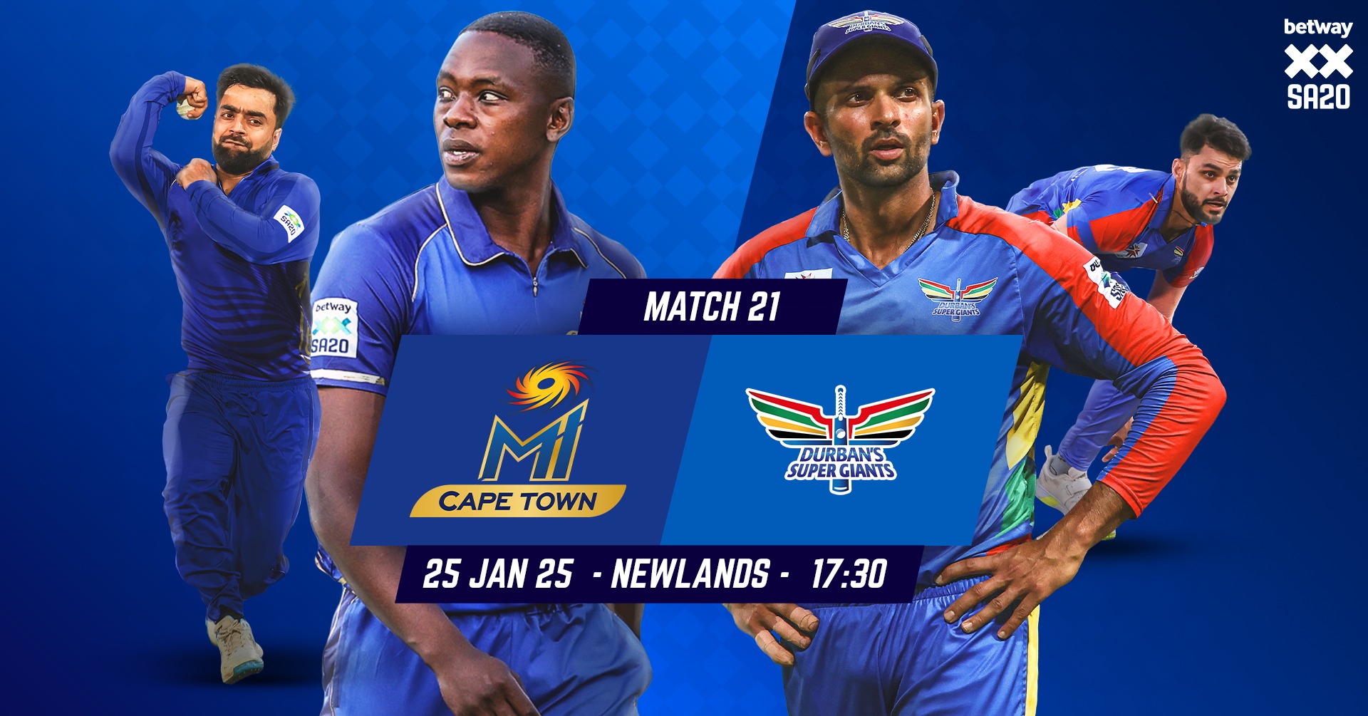 LIVE: MI Cape Town vs Durban's Super Giants (SA20)
