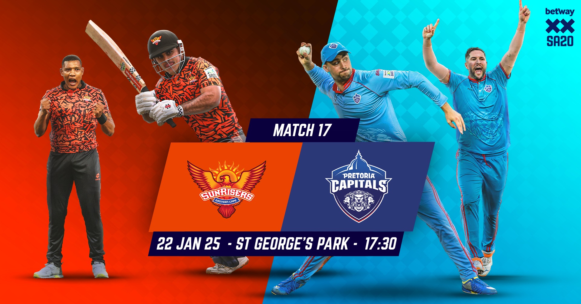 LIVE: Sunrisers Eastern Cape vs Pretoria Capitals (SA20)